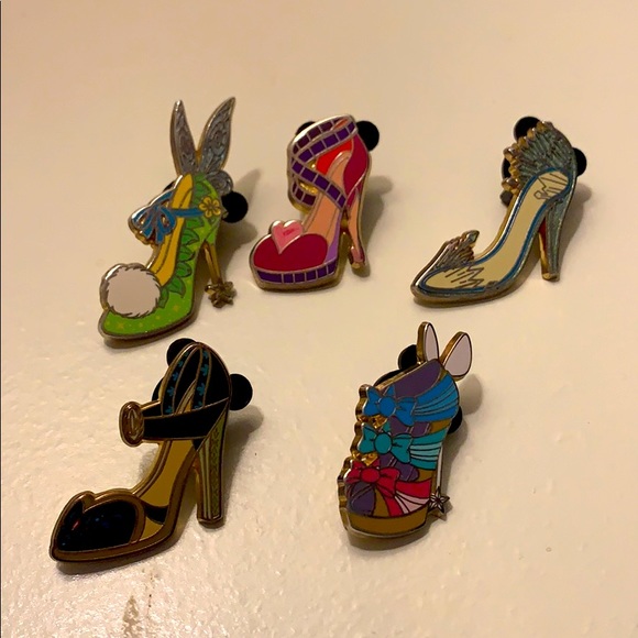 Disney | Other | 5 Disney Princess Trade High Heel Pins | Poshmark